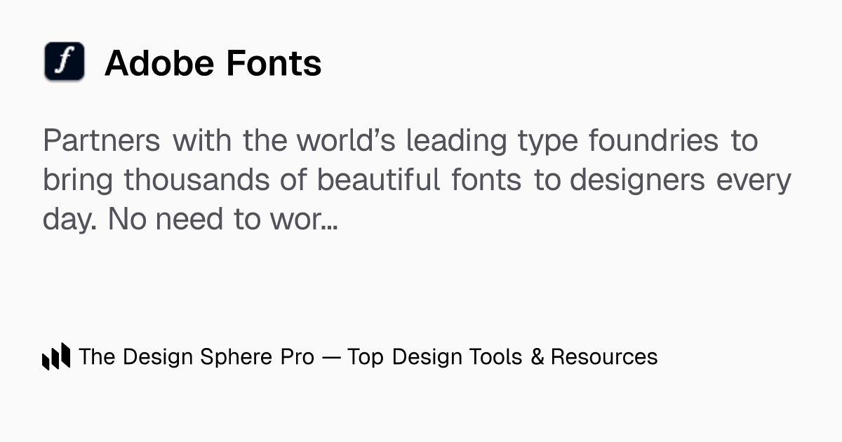 Adobe Fonts: Explore unlimited fonts – The Design Sphere Pro