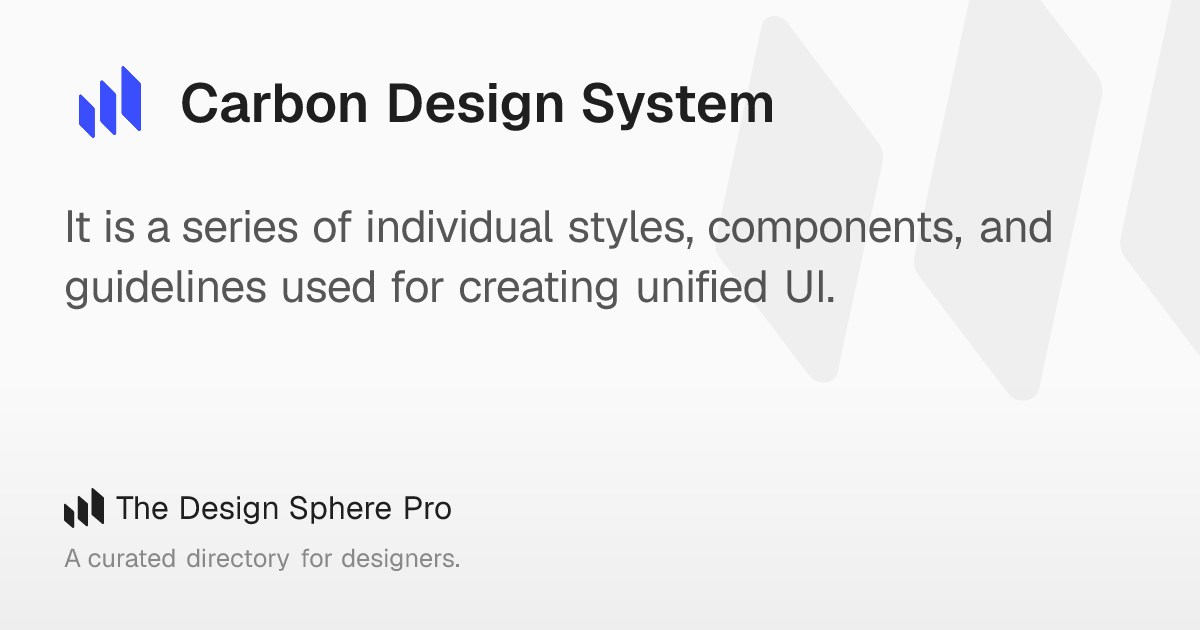 Carbon Design System: Design system for IBM web and product – The ...