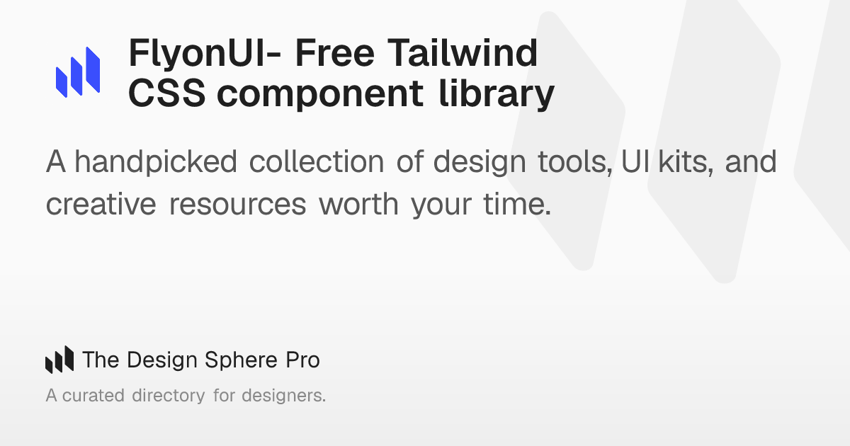 FlyonUI- Free Tailwind CSS component library: Effortless UI Design with ...