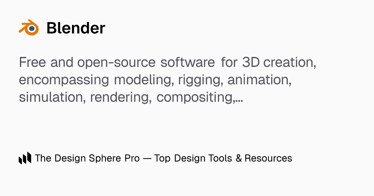 Blender: The Freedom to Create – The Design Sphere Pro