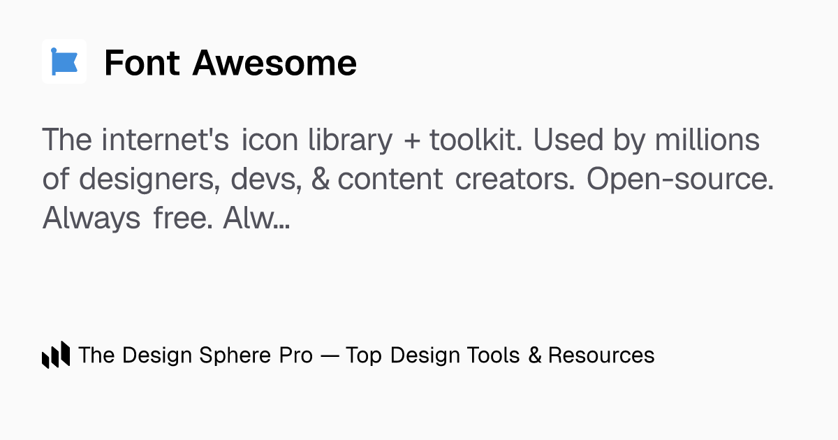 Font Awesome: The Web's Default Icon Set – The Design Sphere Pro