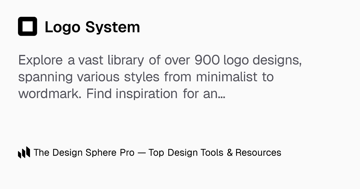 Logo System: The Biggest Logo Design Library for Inspiration – The ...