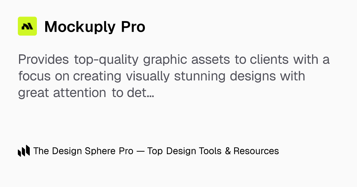 Mockuply Pro: Top-quality graphic assets – The Design Sphere Pro
