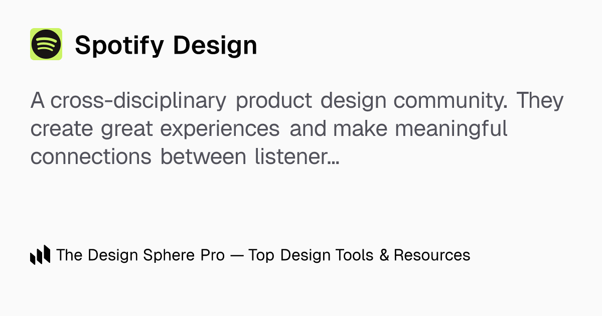Spotify Design: Building Great Experiences for Listeners and Creators ...